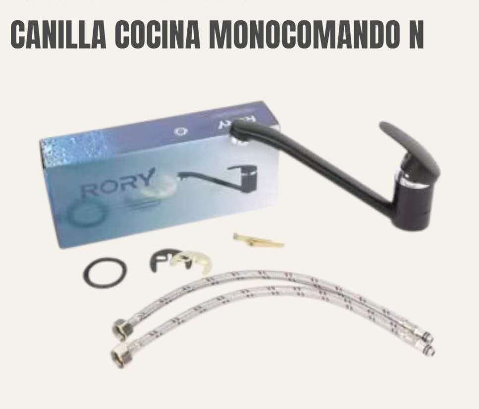 CANILLA COCINA MONOCOMANDO NEGRO – Ventas Mitre